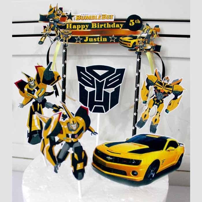 Jual Cake Topper Bumblebee/Hiasan kue bumblebee/Cake Topper Custom ...