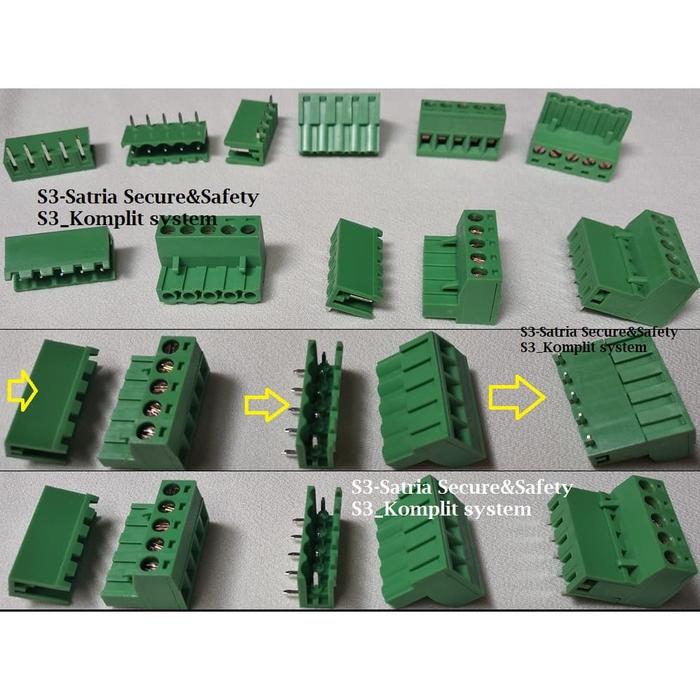 Jual L Siku Pluggable 5 P pin Terminal Blok 5P 5Pin screw plugable ...
