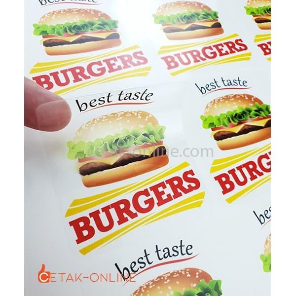 Jual Sticker Vynil Transparan Cetak dan Cutting Bentuk - 1/2 Putus ...