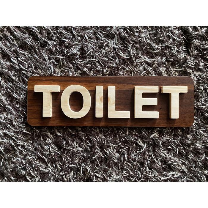 Jual Sign Papan Petunjuk Toilet bahan Kayu Pinus/Jati Belanda - Kota ...