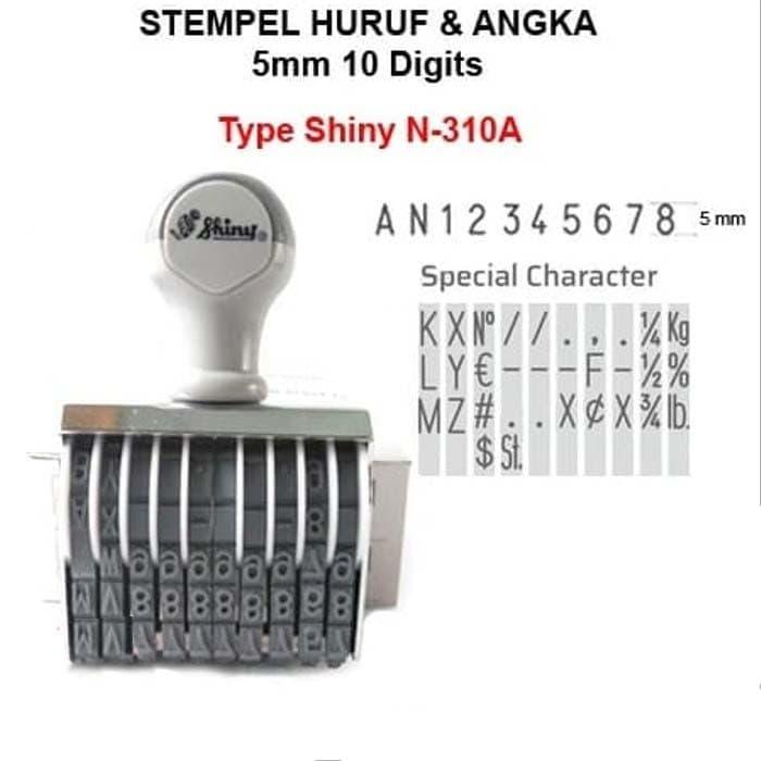 Jual Stempel Shiny N-310A N310A (Huruf and Angka 10 digit) - Jakarta ...