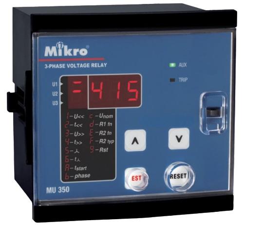 Jual MIKRO MU350 Voltage Relay 3 Phase Panel Mounting / Relay 3 Phase ...