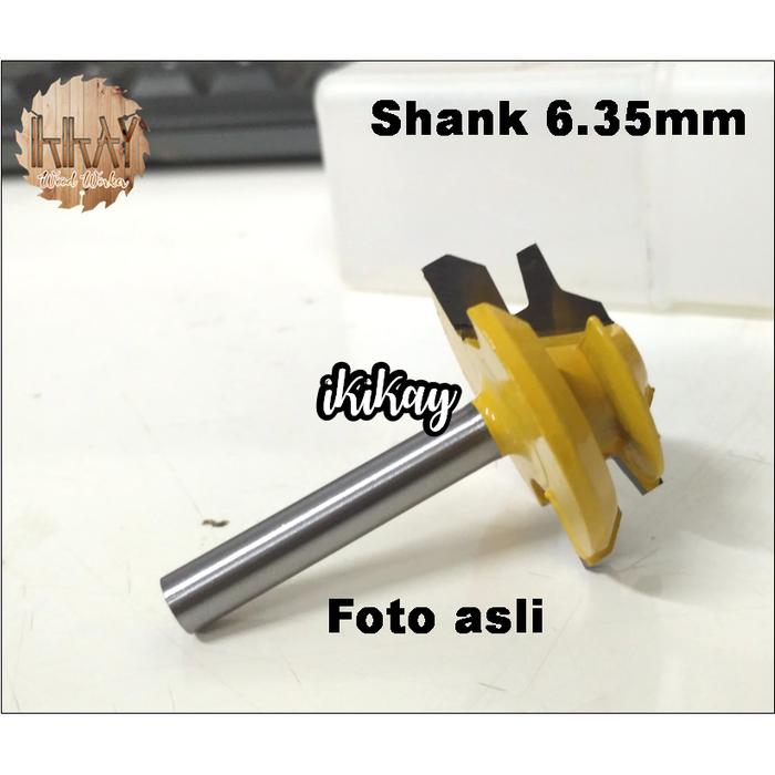 Jual Mata router untuk sambungan joint frame sudut siku shank 6.35mm ...