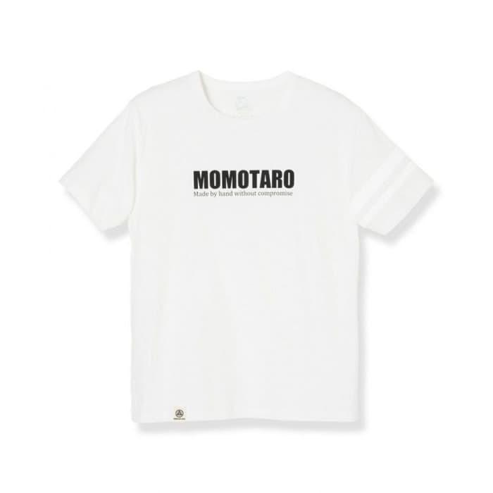 Jual MOMOTARO 07-090 GTB MOMOTARO JEANS LOGO T-SHIRT WHITE - XL - Jakarta Barat - Limbro Denim ...