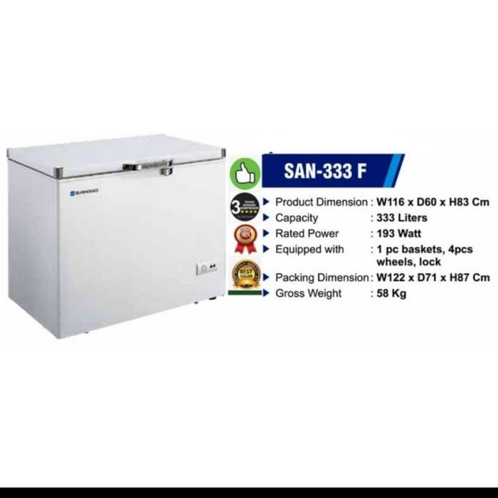 Jual chest freezer sansio san-333f - sansio 333liter - Kota Tangerang ...