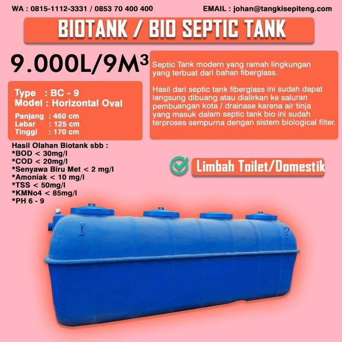 Jual Bio Septic Tank Biotank System BIOTECH 9 m3/day 9000 liter/day ...