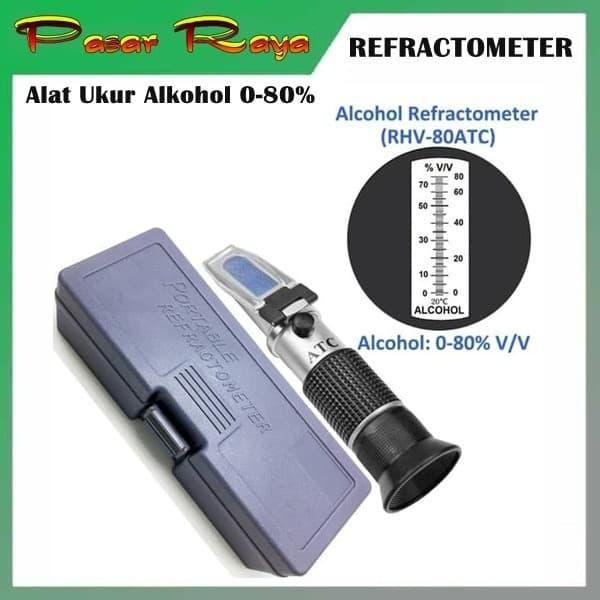 Jual Refractometer Alkohol 0-80% Refraktometer Alkohol Alat Ukur Wine ...