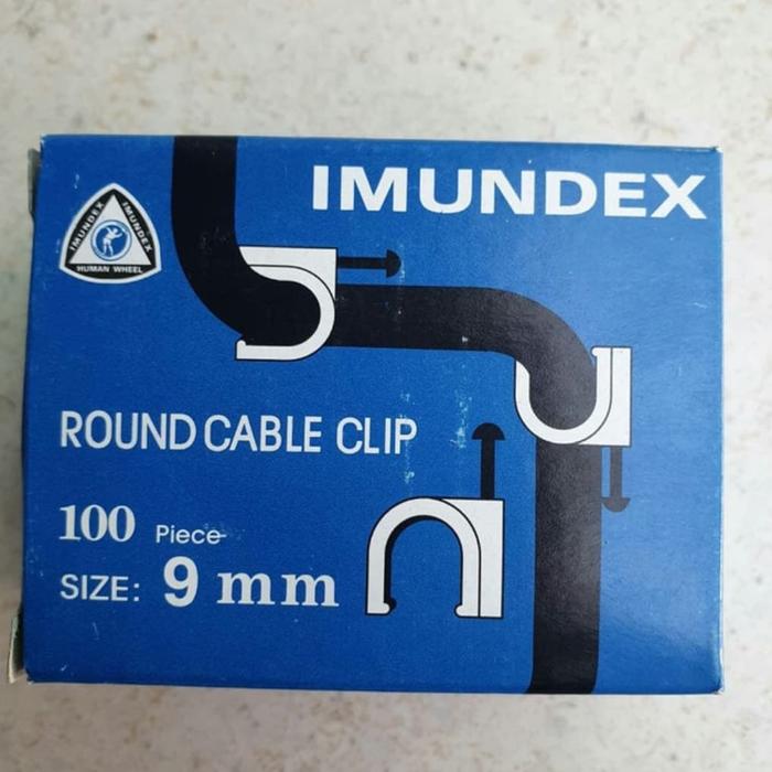 Jual Klem Imundex 9mm /Klem Kabel 9mm /Klip Kabel Ukuran 9 mm + Paku ...
