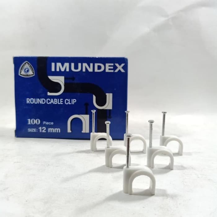 Jual Klem Imundex 12mm /Klem Kabel 12 mm /Klip Kabel + Paku Beton ...