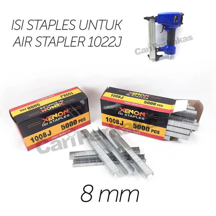 Jual Isi Air Stapler Staples Model U 8 mm 1008J - Isi Mesin Paku Tembak ...