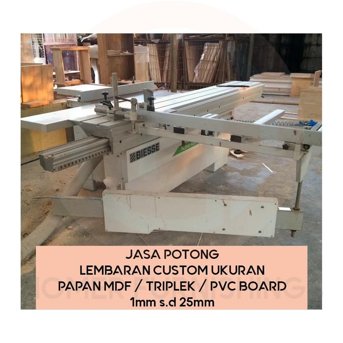 Jual JASA POTONG LEMBARAN CUSTOM UKURAN PAPAN MDF / TRIPLEK / PVC BOARD ...
