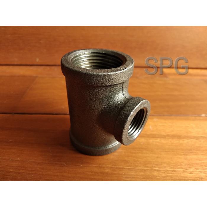 Jual Tee Reducer Besi Drat Dalam Hitam 1 x 1/2" inch Sambungan Pipa ...