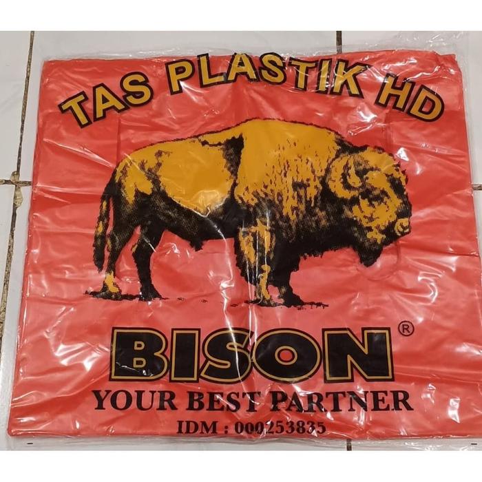 Jual Kantong Plastik/Kresek BISON Merah HDPE TEBAL Ukuran 40 - Kota ...