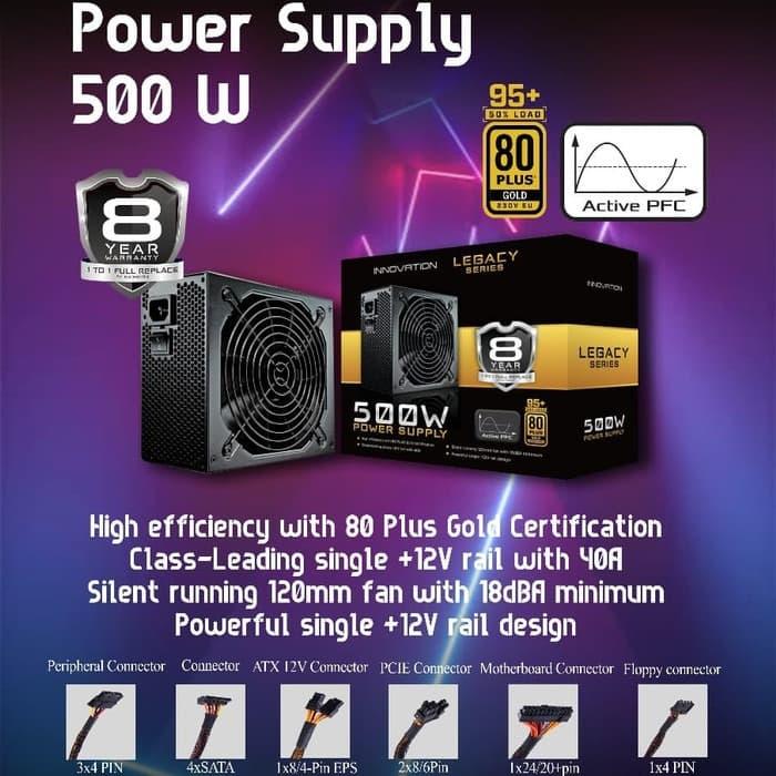 Jual Innovation 500W 80+ GOLD PSU / Power Supply - Jakarta Pusat - Duta ...