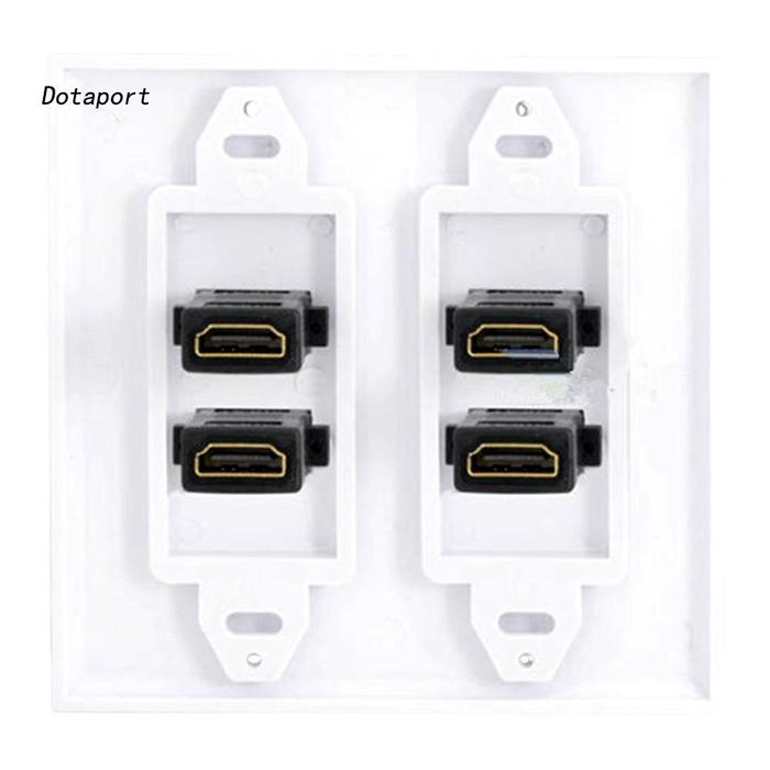 Jual 4 Port Hdmi Wall Plate Cover 4k 1080p Soket Panel Insert Mount ...
