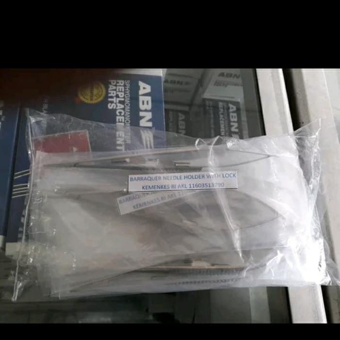 Jual klem pemegang jarum jahit dengan kunci barraquer needle holder ...