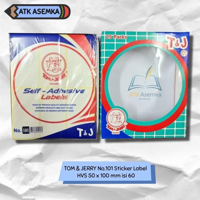 Jual TOM & JERRY No.101 Stiker Sticker Label HVS 50 x 100 mm isi 60 ...