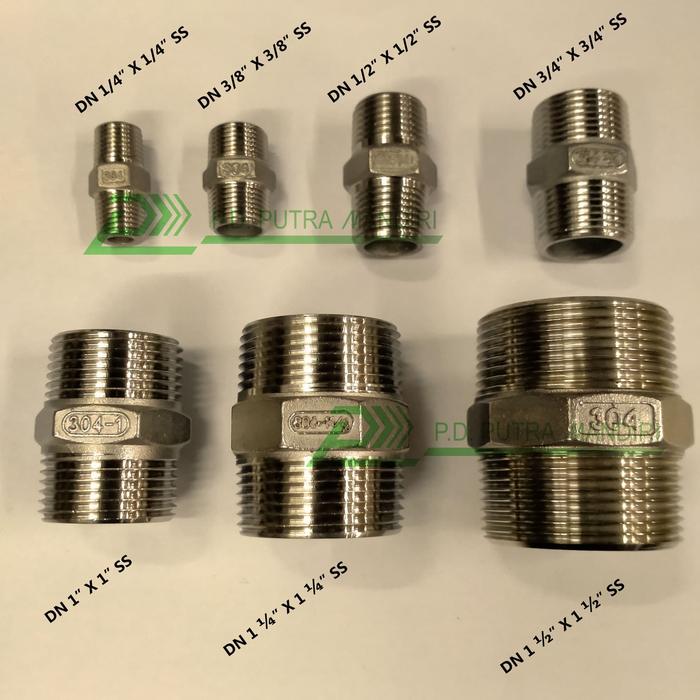Jual Dobel Nepel 1/2" x 1/2" - STAINLESS / Double Nipple - Jakarta ...