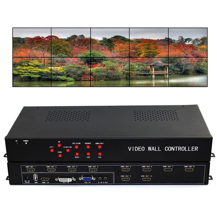 Jual HDMI Video Wall Controller 2x5 5x2 Full HD (HDMI,DVI,VGA,USB ...