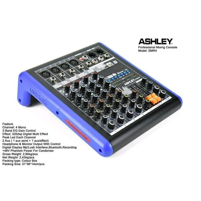 Jual MIXER ASHLEY SMR6/SMR 6 FREE KOPER 6 CHANNEL USB-BLUETOOTH ORIGINAL - Jakarta Barat ...