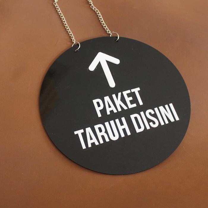 Jual Sign Signage Paket Taruh Disini / Acrylic Hitam Timbul - Jakarta ...