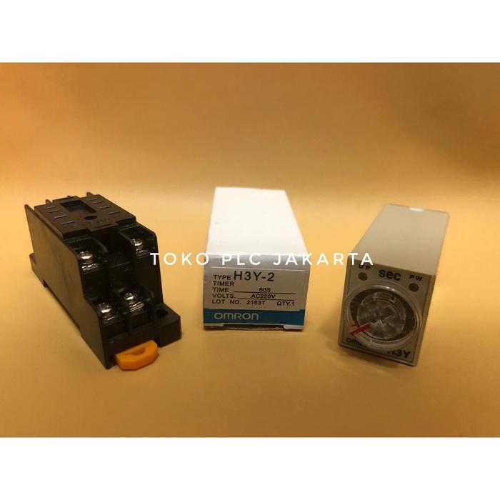 Jual H3Y-2 Delay Timer Relay OMRON + Socket Base 220VAC 60s H3Y 2 ...
