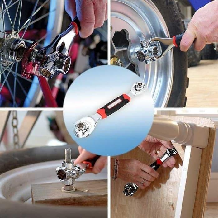 Jual Kunci Pas Ring Pas set Mur Baut Universal Tiger Wrench 48 IN 1 ...