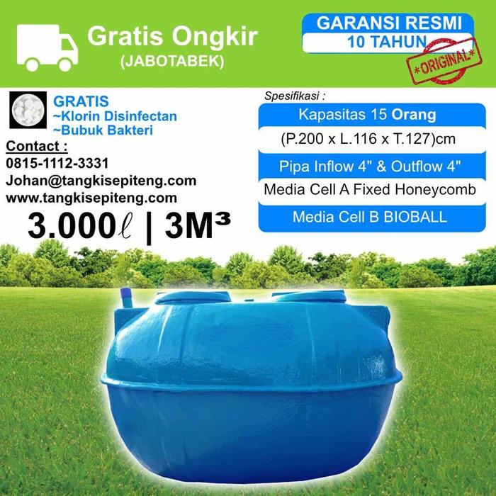Jual SepticTank BIO SEPTIC 3000 Liter/ 3M3 - BIOTECH - BIOFIL ...
