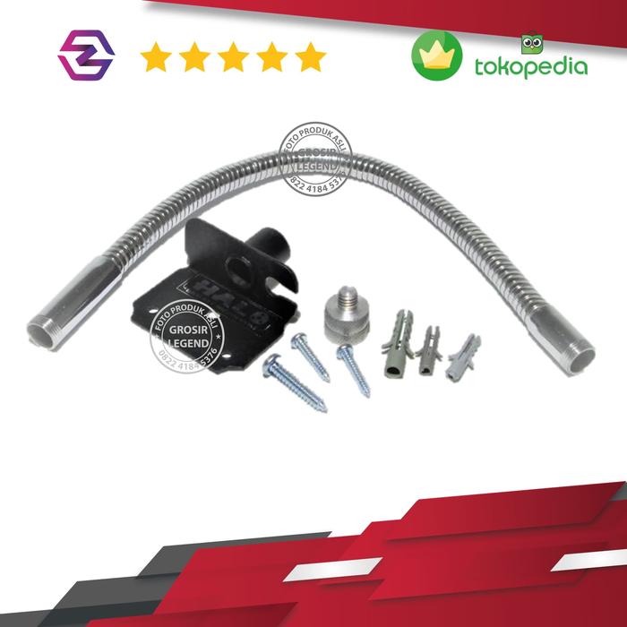 Jual Stand standing mic tempel dinding/wall bracket mic spiral panjang ...