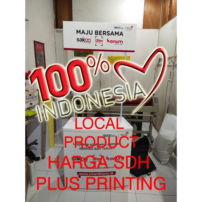 Jual Event desk/meja jualan/booth PVC/meja promosi + stiker + cetak ...