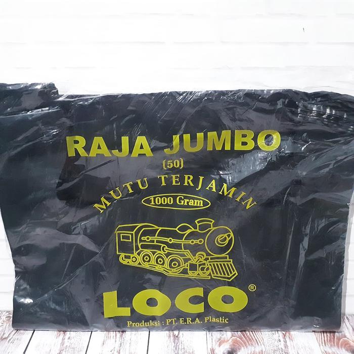 Jual kantong plastik kresek raja jumbo hd tebal kuat hitam ukuran 50 ...