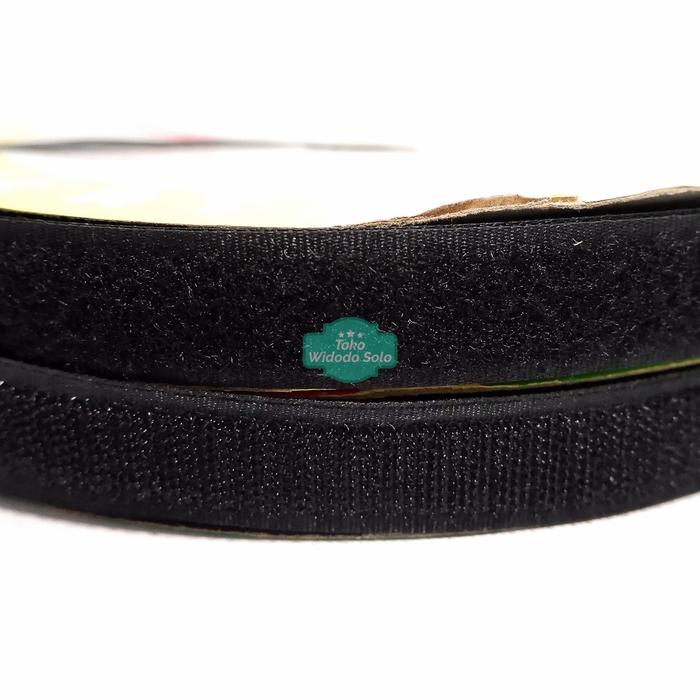 Jual Velcro Hitam Toyama Perekat Kain 20mm Black Fasterner Tape 1 Meter ...