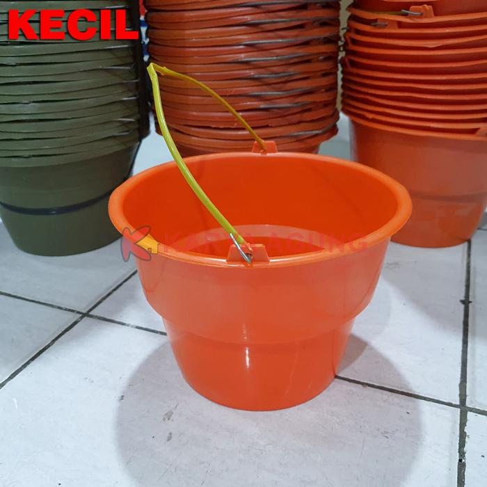 Jual Ember Cor Plastik KECIL Anti Pecah ORANGE / Adukan Air Proyek ...