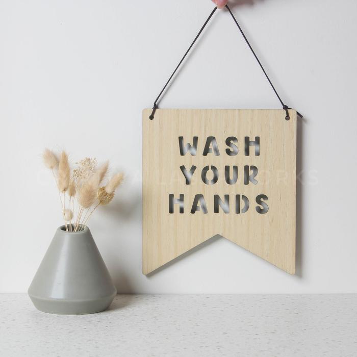 Jual Wash Your Hands Signage Sanitize Plang Tanda Wastafel Toilet Sign ...