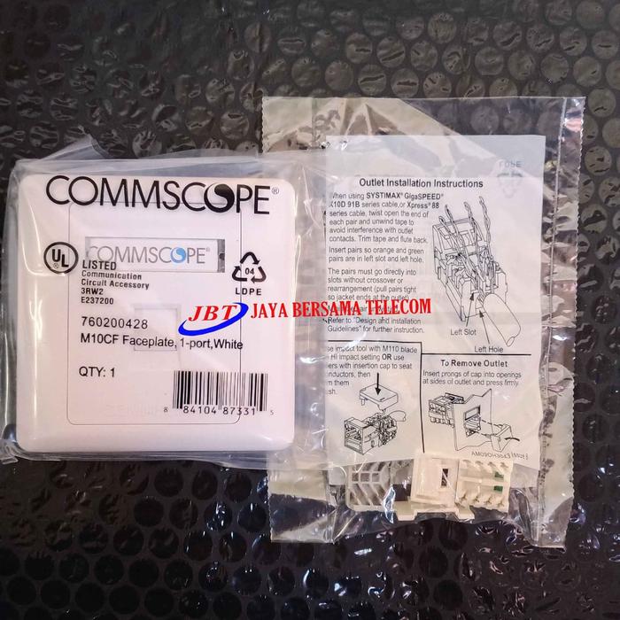 Jual Modular + Faceplate Systimax Commscope 1hole/outlet Systimax Cat.6 ...