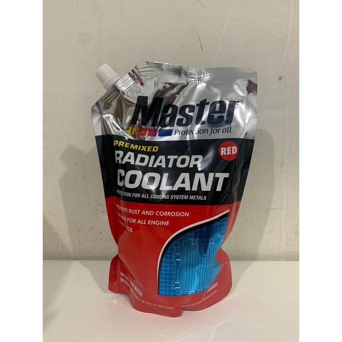Jual Air Radiator Coolant Master Warna Merah 1 Quartz / 946 ml - Kota ...