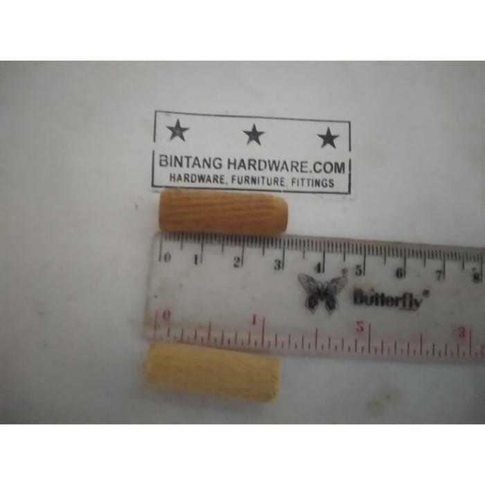 Jual Dowel Kayu Bulat Ulir Pin Stik Paku Pasak Kayu 10x30mm /pcs Murah ...