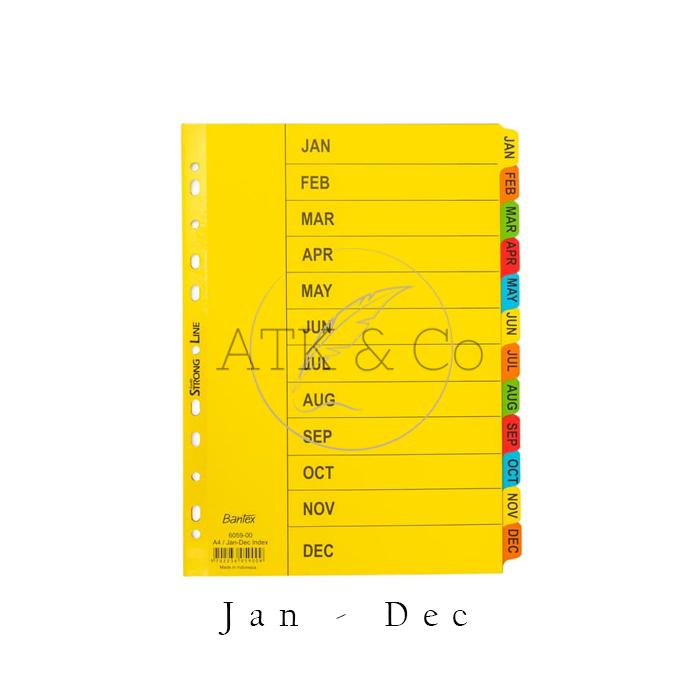 Jual Pembatas Ordner Bantex Bulan A4 6059 - Cardboard Index & Divider ...