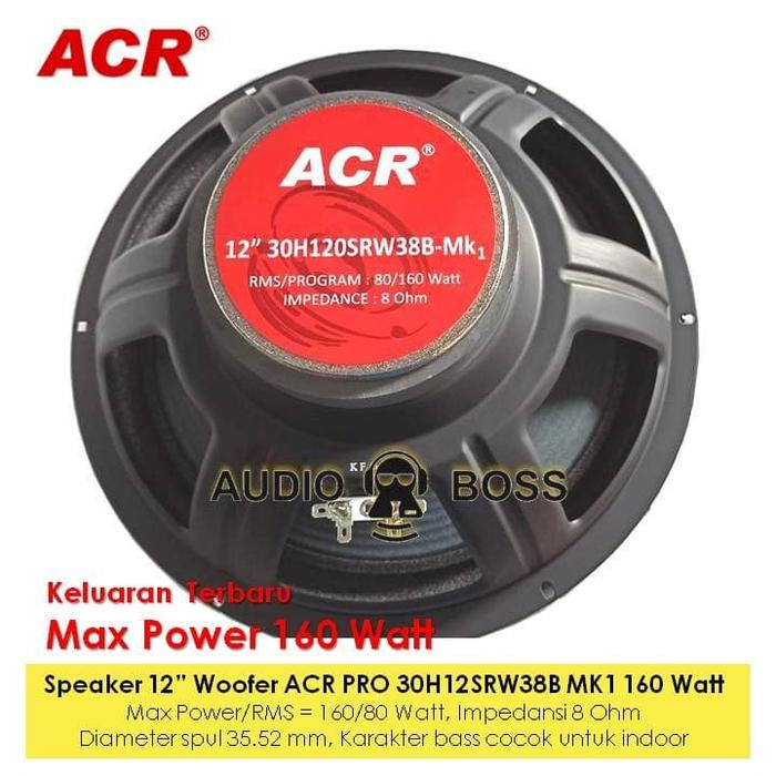 Jual Speaker 12 Inch Woofer Acr Pro 500 Watt / Speaker Woofer 12 Acr ...