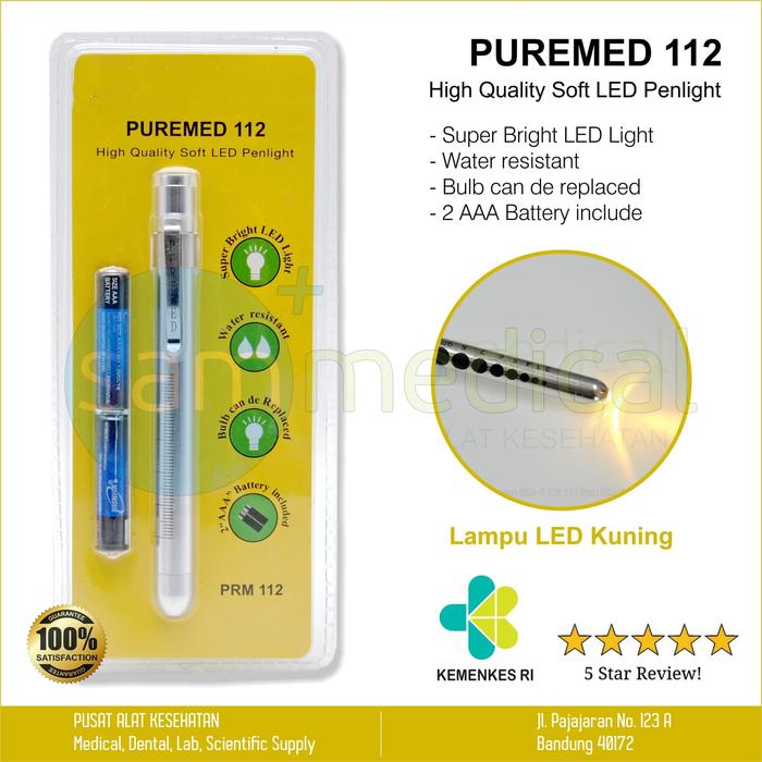 Jual PENLIGHT LED Kuning Puremed PRM-112 + Batterai - Kota Bandung ...