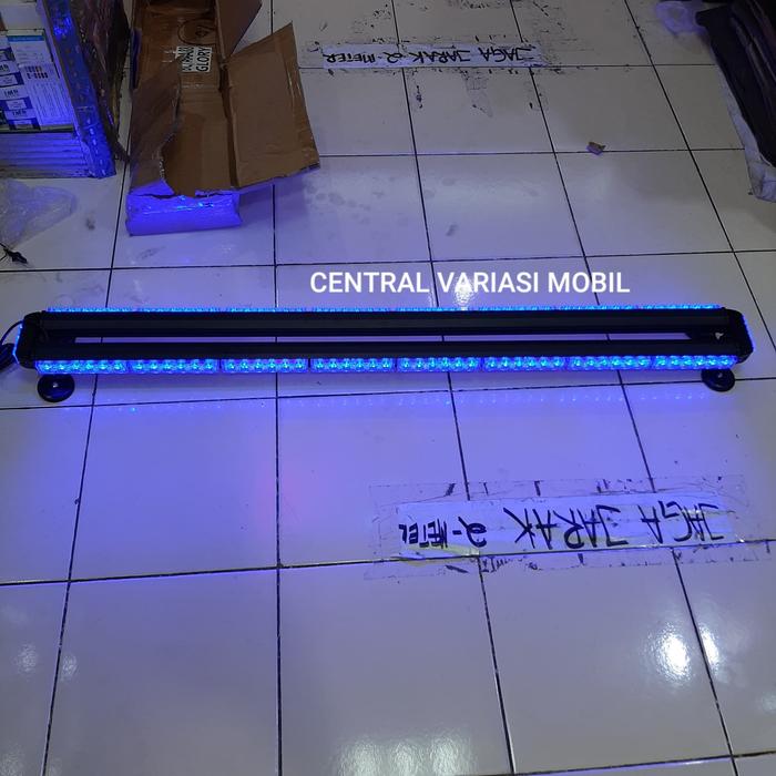 Jual Lampu Strobo Polisi Dinas 4 sisi Led 125cm 8 baris nyala biru ...