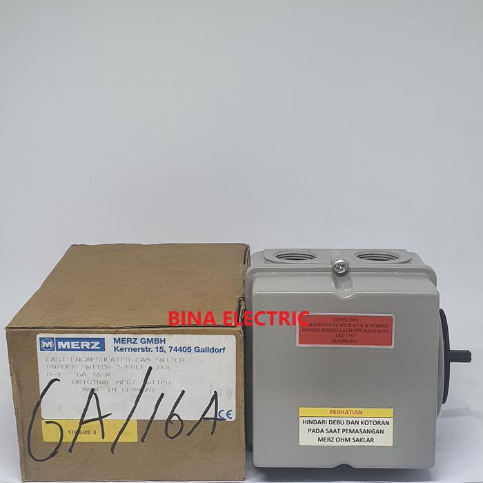 Jual Ohm Saklar / Change Over Switch Merz GA 3P 16A / Cam Stater Merz ...