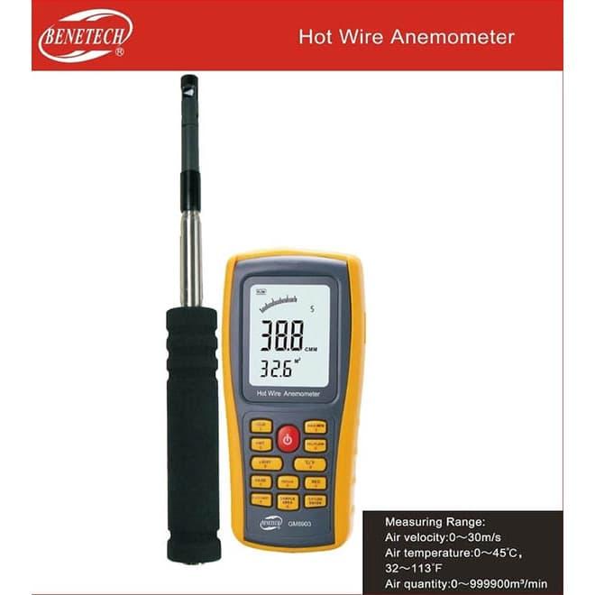 Jual Anemometer Benetech GM8903 Hot Wire Flow Meter GM-8903 Air Velocity - Jakarta Utara ...