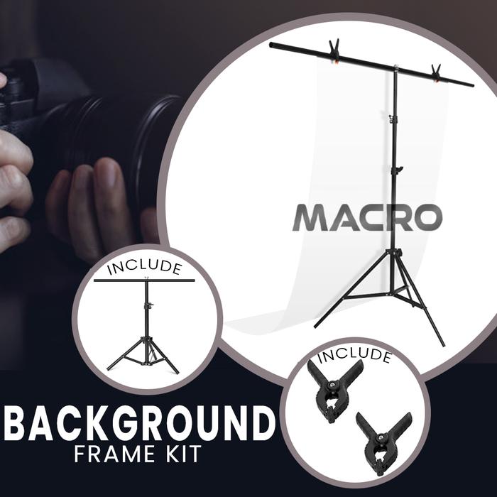 Promo MACRO Tripod T-Shape Background Supporting With Cross Bar PVC ...