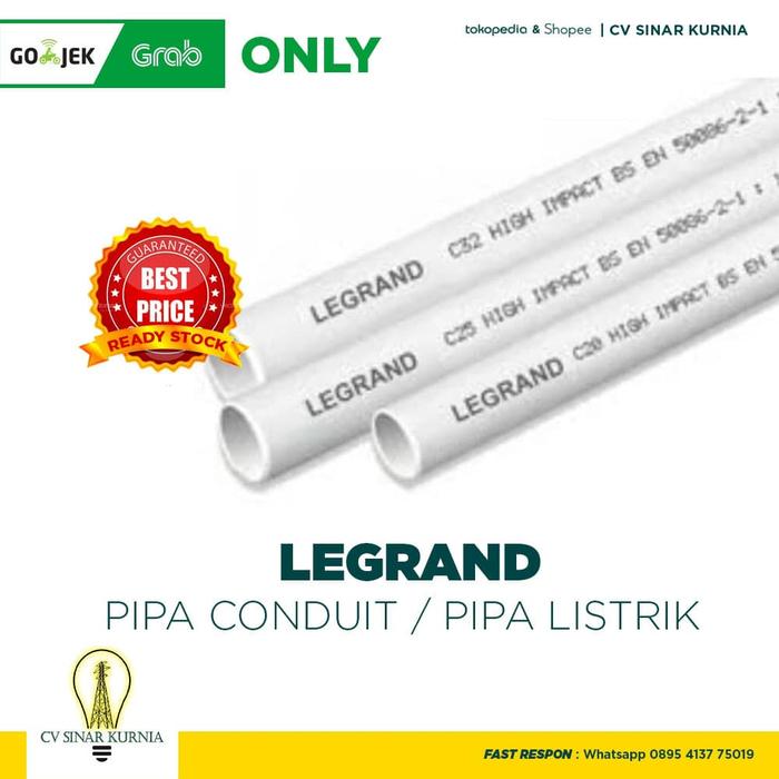 Jual PIPA CONDUIT / PIPA LISTRIK 20MM LEGRAND / Paralon Listrik Panjang ...