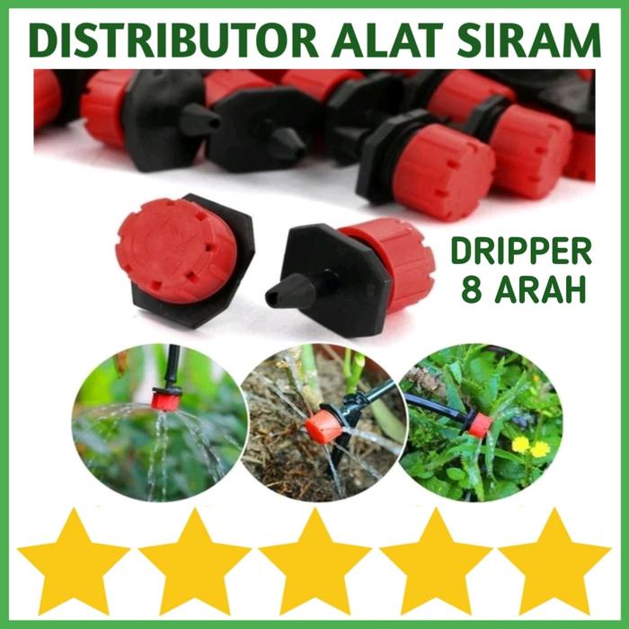 Jual SPRINKLER VORTEX ADJUSTABLE DRIPPER MICRO DRIP 8 ARAH TAMAN POT ...