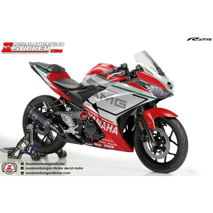 Jual Decal Stiker Yamaha R25 Livery Mv Agusta Merah 2 - Max Decal ...