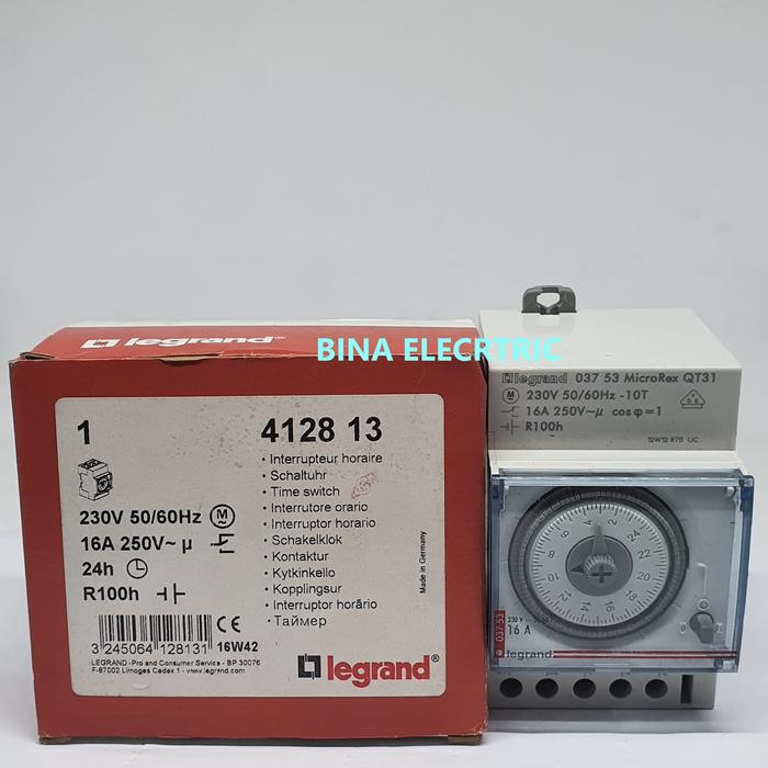 Jual Timer Legrand 24H 24 Hour 412813 16A 220V / Time Switch Legrand ...