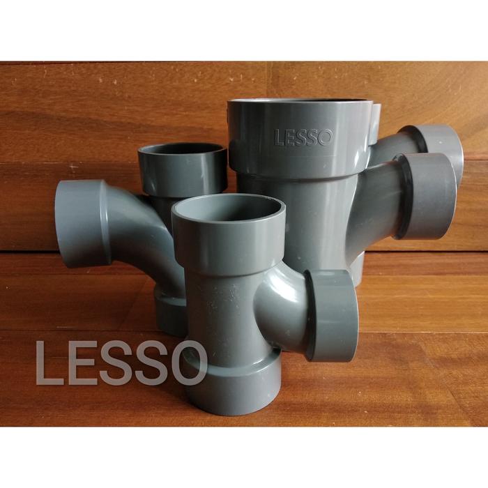 Jual Tee Y Pvc 4 x 3" inch Lesso D 90* Radius Tee Cabang Sambungan Pipa - Kab. Badung - Cv ...