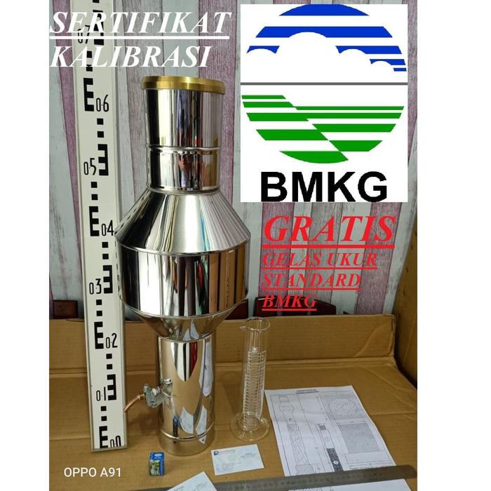 Jual OBS Ombrometer Alat Ukur Curah Hujan Rain Gauge Stainless Steel ...